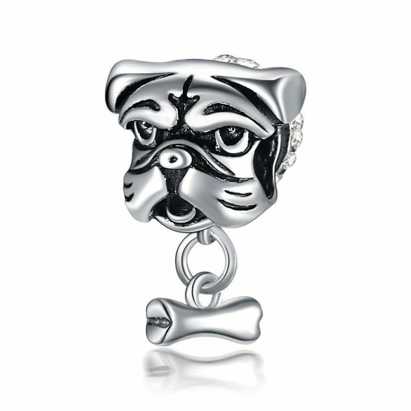 Jewelry | Bulldog Charm Dog Bone Charm Silver Work Wpandora | Poshmark